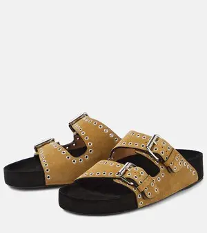 Isabel Marant Étoile Lennyo Studded Sandals - Brown