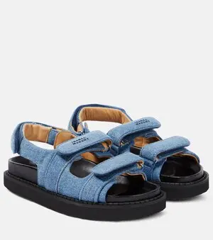 Isabel Marant Madee Denim Platform Sandals