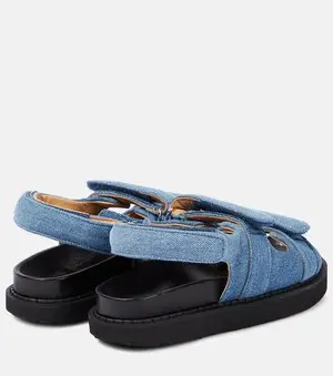 Isabel Marant Madee Denim Platform Sandals