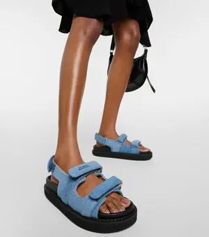 Isabel Marant Madee Denim Platform Sandals
