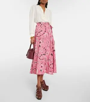 Etro Paisley Maxi Skirt - Red
