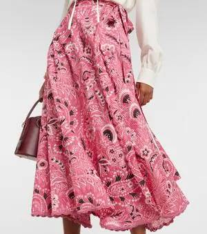 Etro Paisley Maxi Skirt - Red