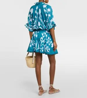 JULIET DUNN Majorelle Cotton Poplin Shirt Dress