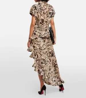 Zimmermann Matchmaker Printed Linen And Silk Blouse