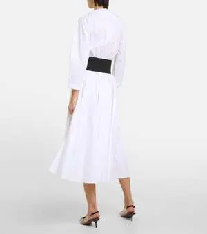 Alaïa Cotton Midi Dress - White