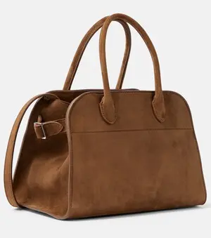 THE ROW Soft Margaux 10 Suede Tote Bag