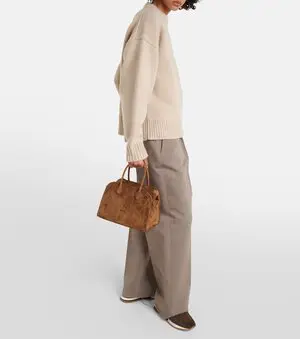 THE ROW Soft Margaux 10 Suede Tote Bag