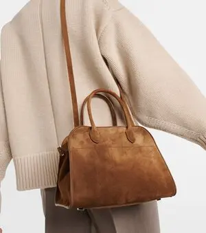 THE ROW Soft Margaux 10 Suede Tote Bag