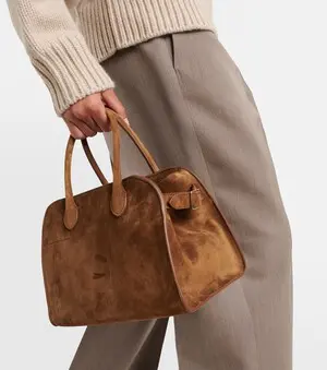 THE ROW Soft Margaux 10 Suede Tote Bag
