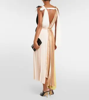 Victoria Beckham Pleated Maxi Dress