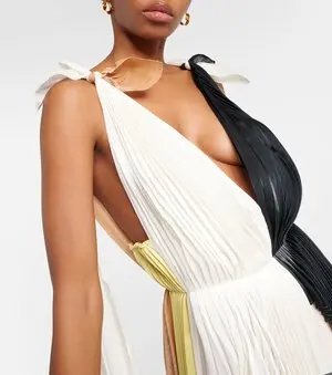 Victoria Beckham Pleated Maxi Dress