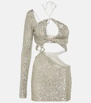 ROBERTA EINER Banu Sequined Minidress - Silver