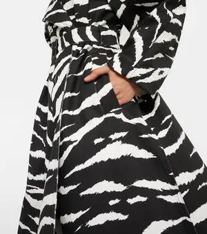 Alaïa Zebra-print Denim Trench Coat