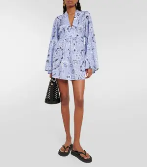 Etro Printed Cotton-blend Minidress