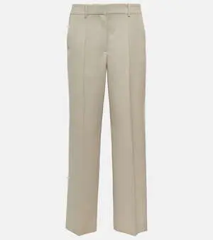 THE ROW High-rise Straight Wool Pants