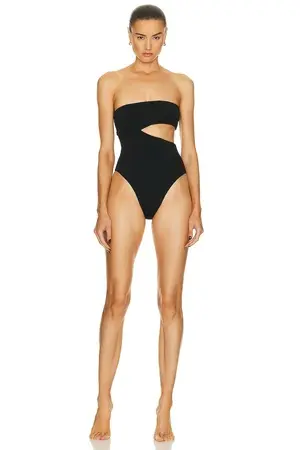 HAIGHT. Crepe Renata Swimsuit - Black