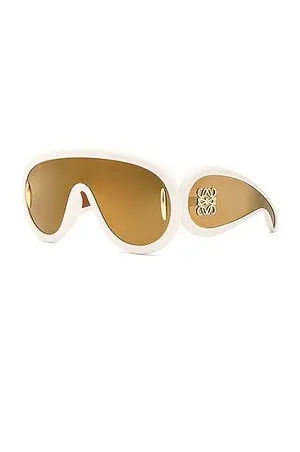 Loewe Wave Mask Sunglasses - Shiny Vanilla