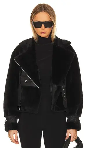 LAMARQUE Elody Faux Fur Jacket - Black