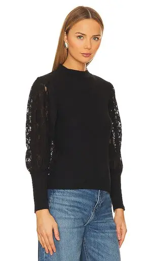 BOBI Lace Long Sleeve Sweater
