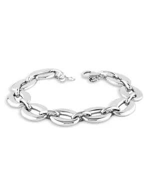 Aqua Bloomingdale's Fine Collection Sterling Oval Link Bracelet - Silver