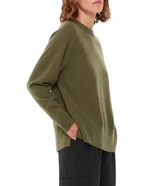 Whistles Cashmere Crewneck Sweater - Khaki