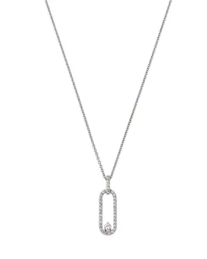 BLOOMINGDALE'S Diamond Oval Frame Pendant Necklace