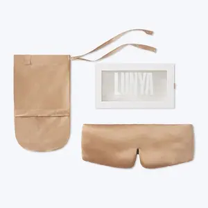 Lunya Washable Silk Sleep Mask Hushed Tan