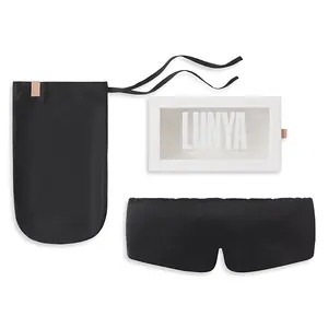Lunya Washable Silk Sleep Mask - Immersed Black