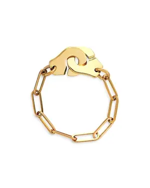 DINH VAN 18k Yellow Menottes Interlocking Ring - Gold