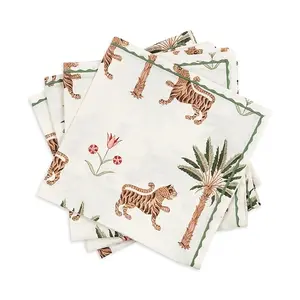 MATOUK Tiger Palm Napkin, Set Of 4 - Tigereye