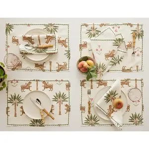 MATOUK Tiger Palm Placemat, Set Of 4 - Tigereye