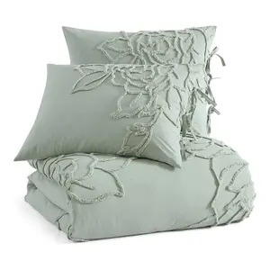 PERI HOME Chenille Rose Comforter Set, King - Green