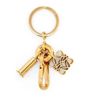 Loewe Anagram Keyring - Gold