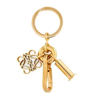 Loewe Anagram Keyring - Gold