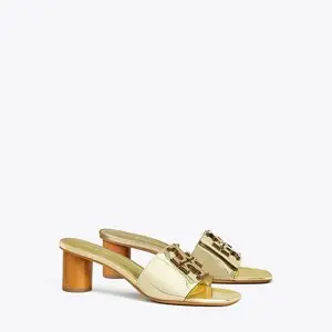 Tory Burch Ines Heeled Mule Spark Gold