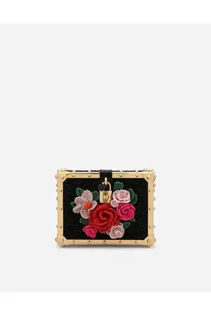 Dolce & Gabbana Raffia Crochet Dolce Box Bag - Multicolor