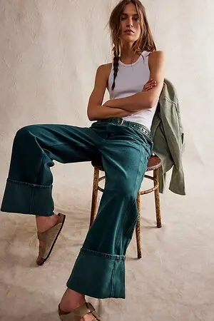 Free People We The Free Final Countdown Cuffed Low-rise Jeans