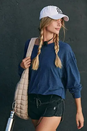 Free People My Time Layer Top - Midnight Navy