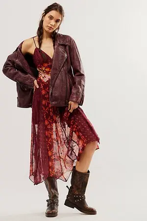 Free People Evangeline Midi Dress Brown