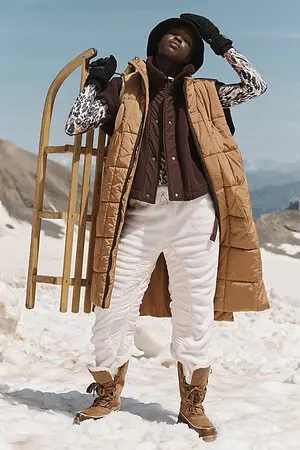 Free People FP Movement On The Move Packable Puffer Vest Camel