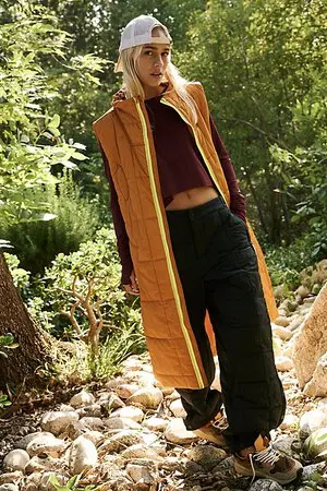 Free People FP Movement On The Move Packable Puffer Vest Toasted Coconut