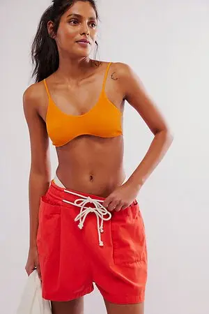 Free People Simply There Bralette Flame Orange
