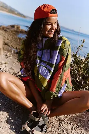 Free People Pippa Printed Packable Puffer Jacket - Retro Sun Martini Combo