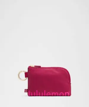 Lululemon Clippable Card Pouch Berry Rumble/jewelled Magenta/gold