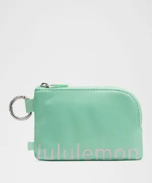 Lululemon Clippable Card Pouch Citra Lime/vapor