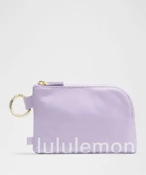 Lululemon Clippable Card Pouch Lavender Frost/white