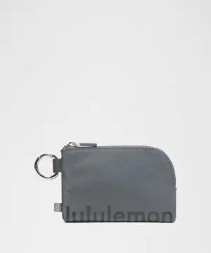 Lululemon Clippable Card Pouch Oil Grey/black Night