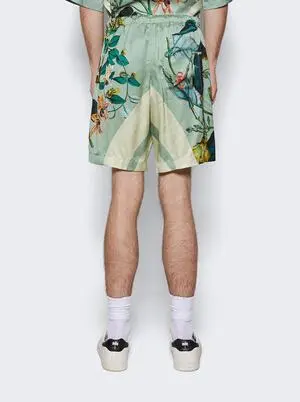 Dries Van Noten Dries Van Noten Piperi Printed Shorts Mint Green