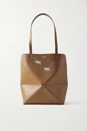 Loewe Puzzle Fold Medium Appliquéd Leather Tote