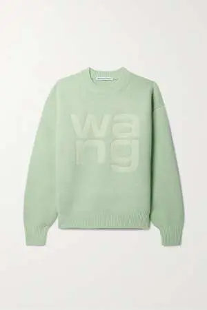 Alexander Wang Debossed Knitted Crewneck Sweater